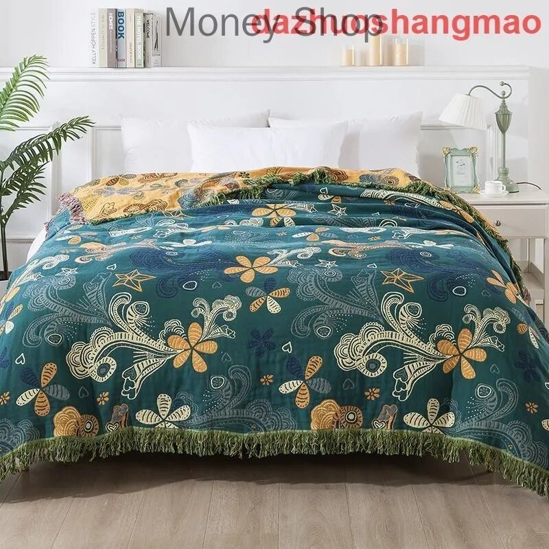 Покрывало покрывала 200*230, Хлопок с бахромой, для кровати, размер евро 200х230см