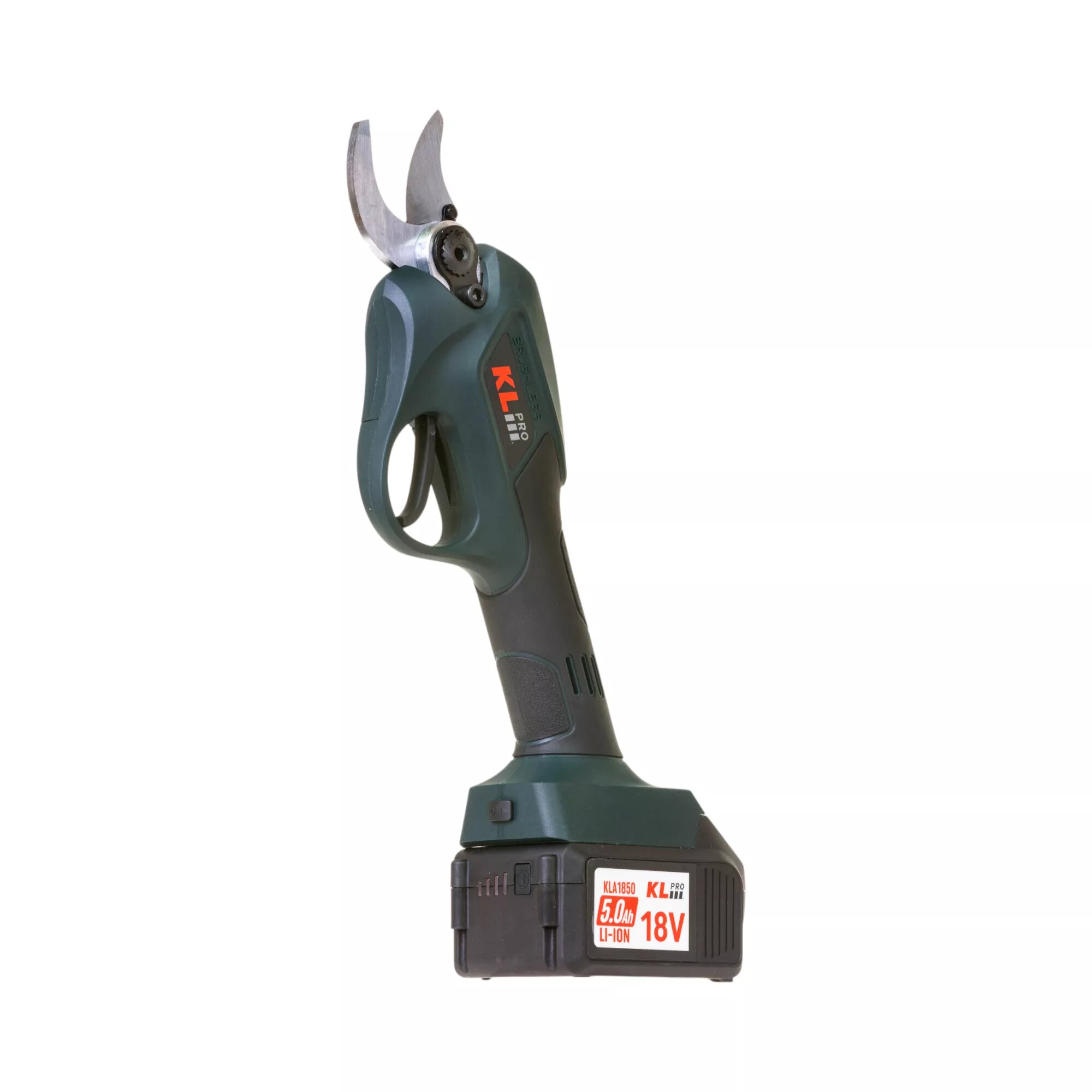 Профессиональный аккумуляторный секатор KLPRO KLBBM18B-50 (18В, Li-ion-2шт 5,0Ач, ЗУ 4,5А)