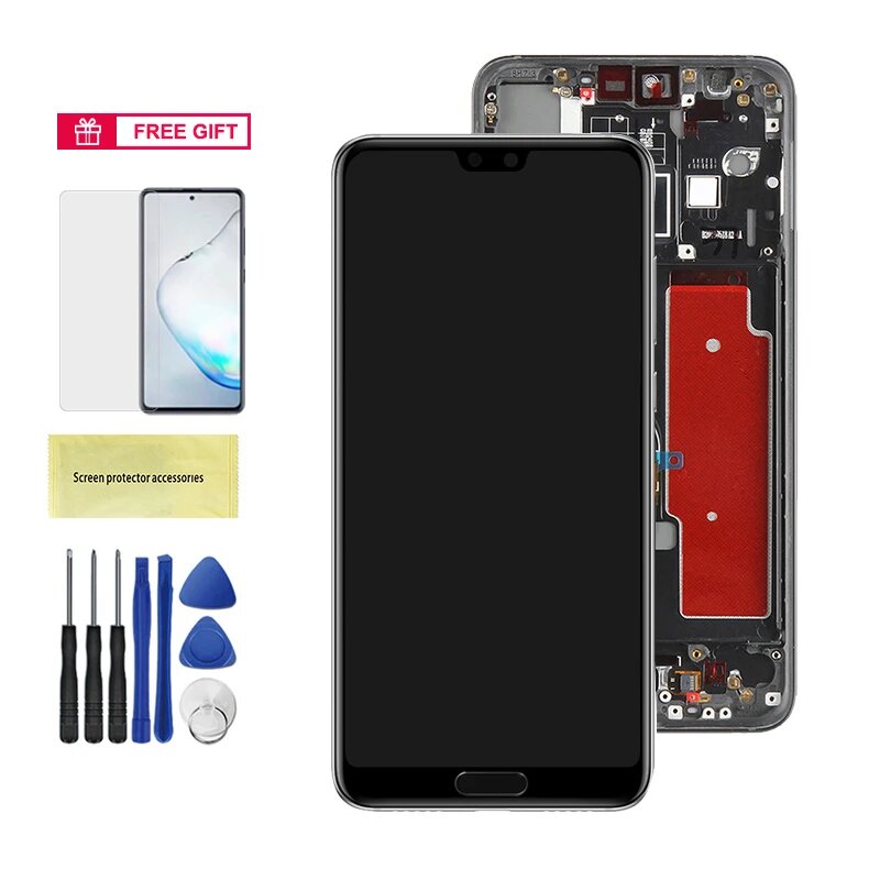 Дисплей AMOLED ORI 6,1 дюйма для Huawei P20 Pro, ЖК-дисплей с сенсорным экраном и ORI Arurora Frame