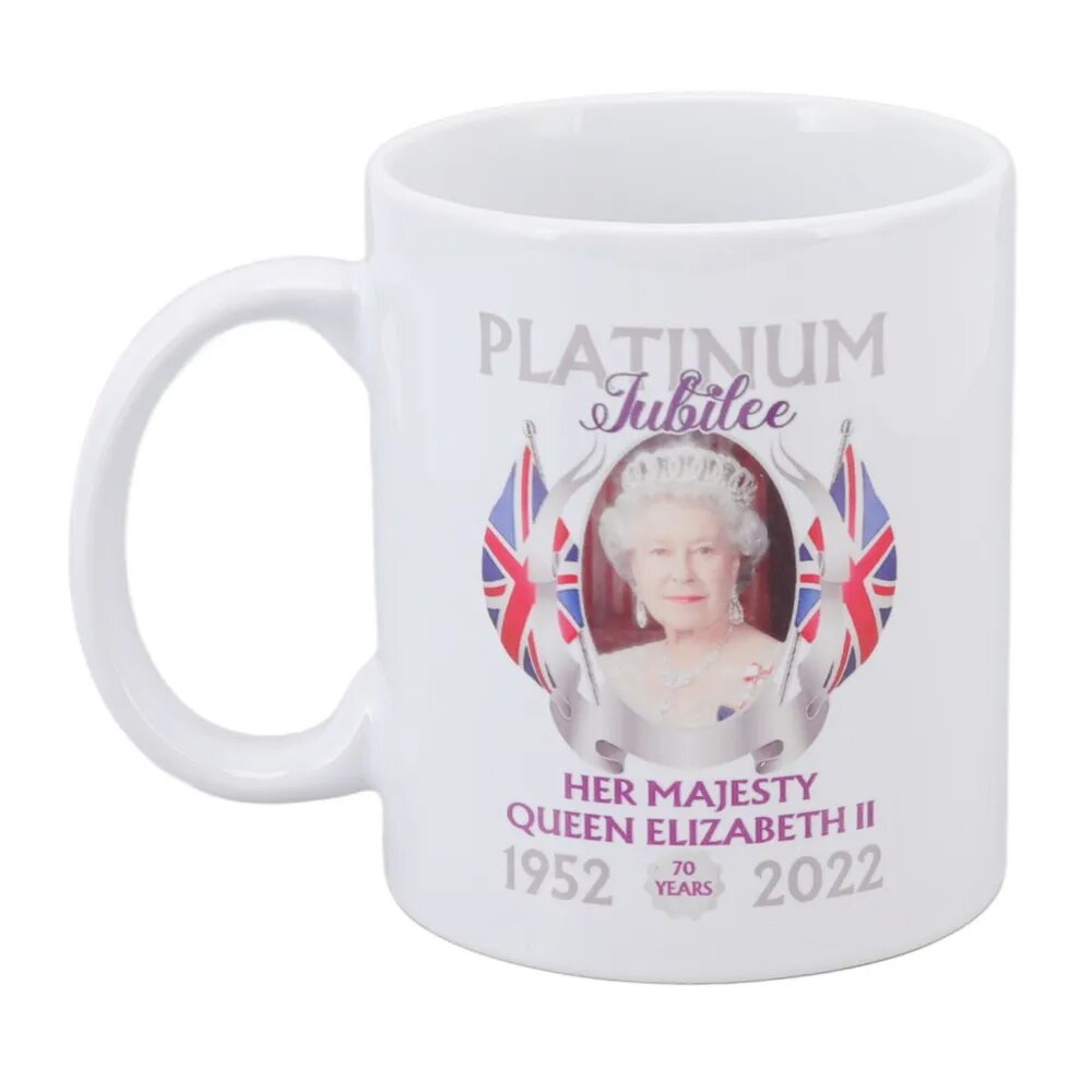 Кружка керамическая Queen Elizabeth II Platinum Jubilee 70 Years 1952-2022