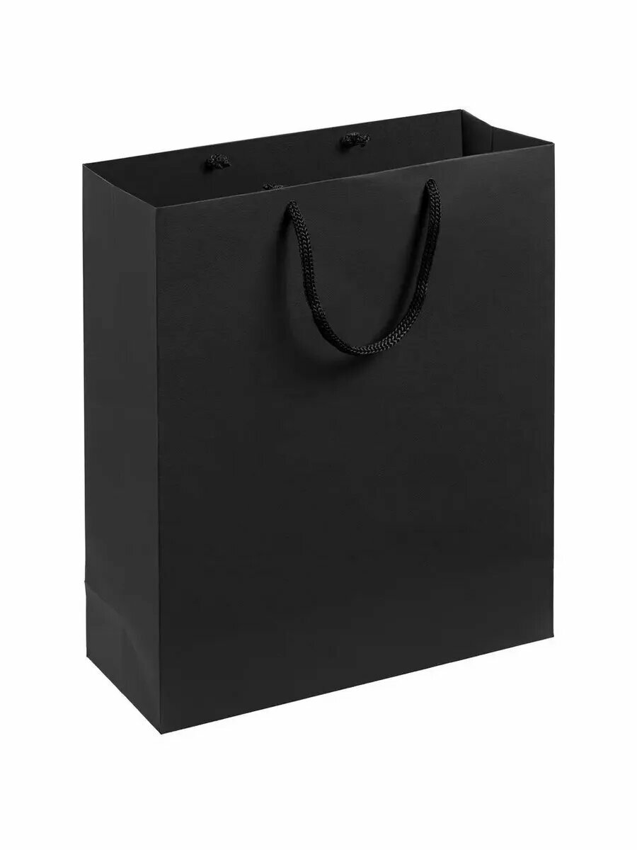Элегантный черный бумажный пакет Wide