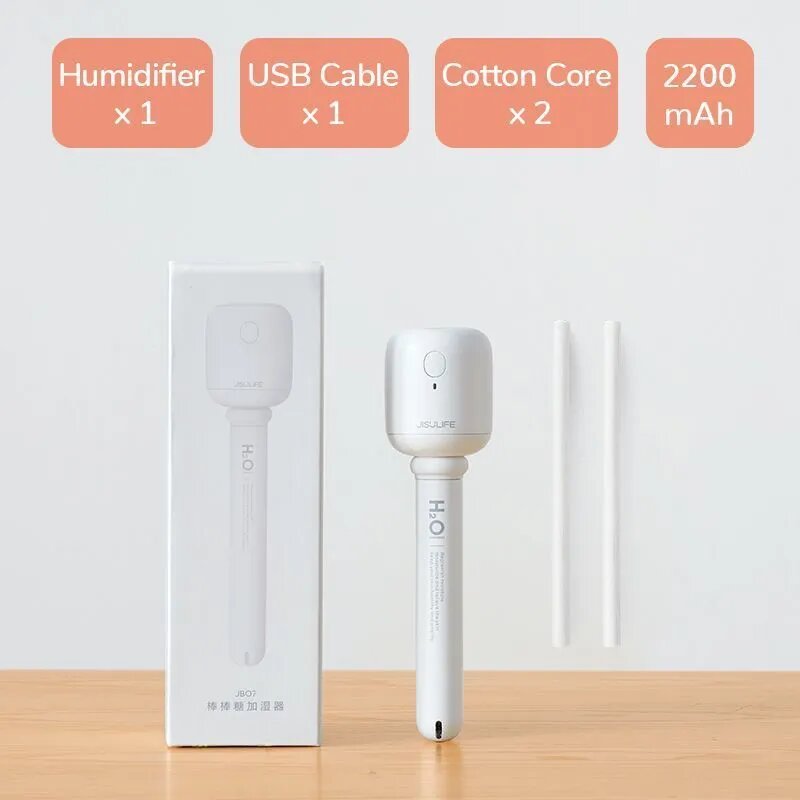 Увлажнитель воздуха JISULIFE JB07 белый для дома, с USB, 20 кв. м