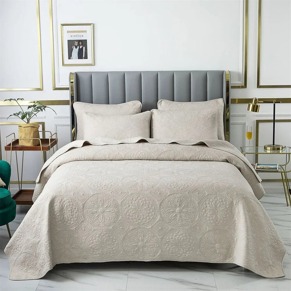 AiWinsure Покрывало patchwork quilts, Хлопок с размерами: 270 см х 250 см
