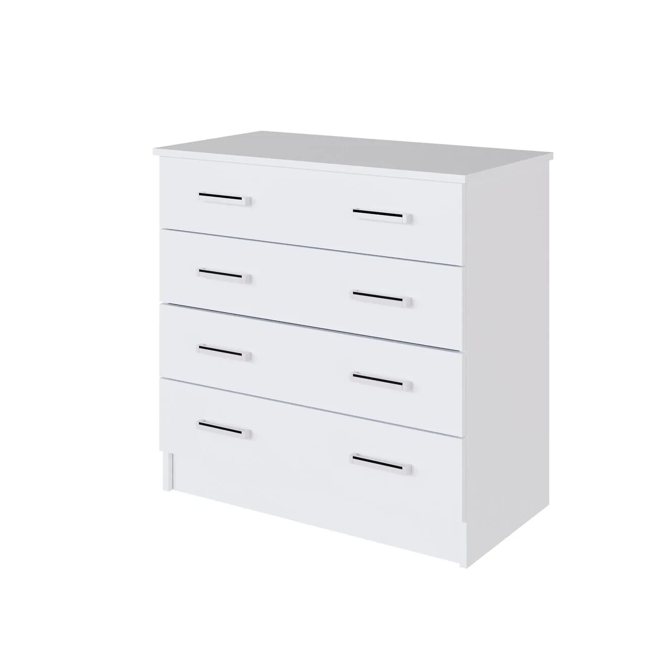 Комод «Катрин 3» роликовые направляющие, ЛДСП (Белый) 82х44х81