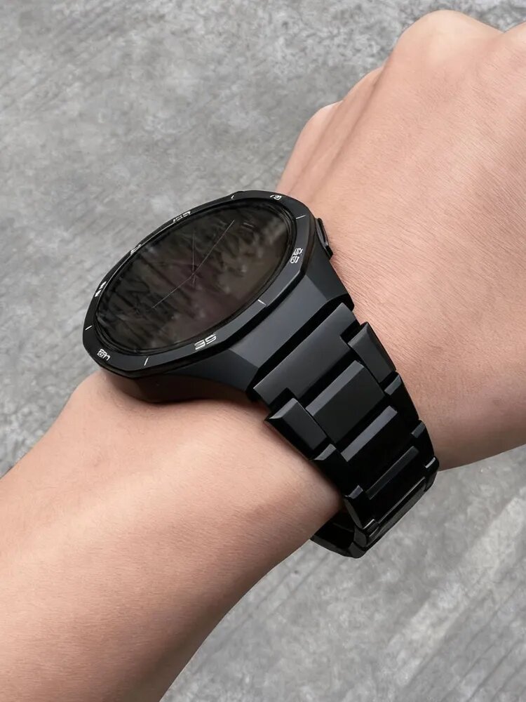 Ремешок для смарт-часов для Huawei Watch Ultimate 2 из алюминиевого сплава, черный, размер 140-220 мм и 10 — фото 1