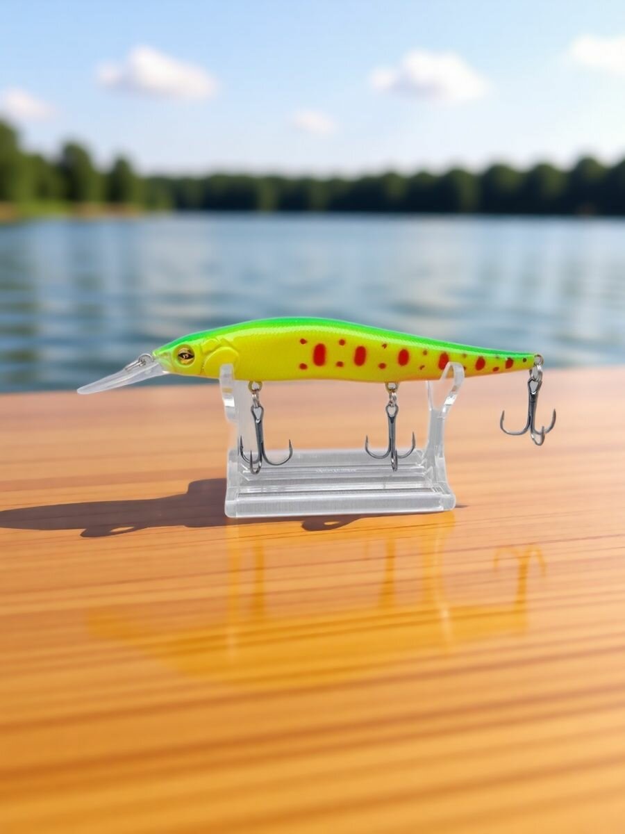 Воблер 135мм 16гр, для ловли щуки и судака на глубине до 4 метров.