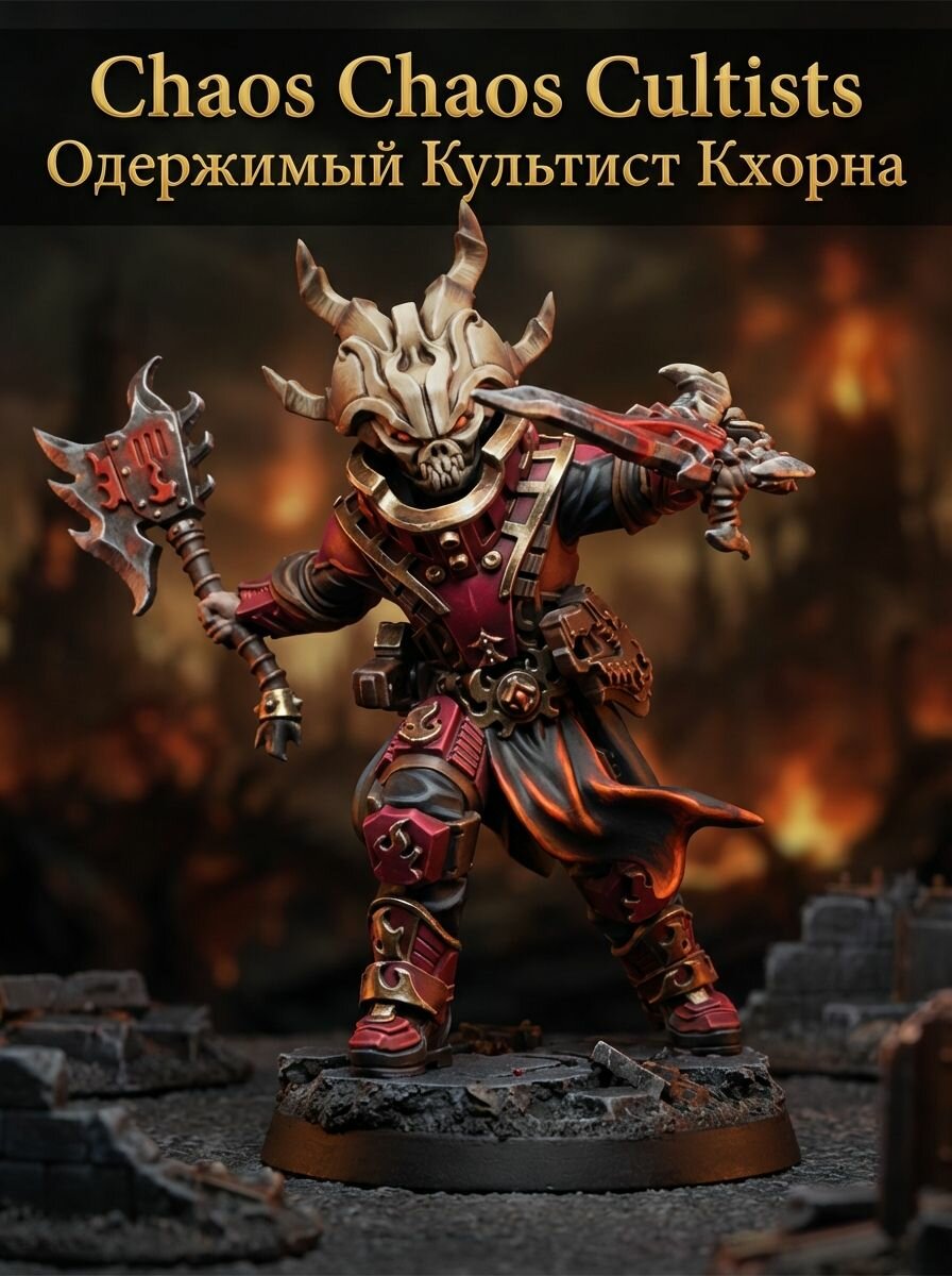 Chaos Cultists Одержимый Культист Кхорна миниатюра