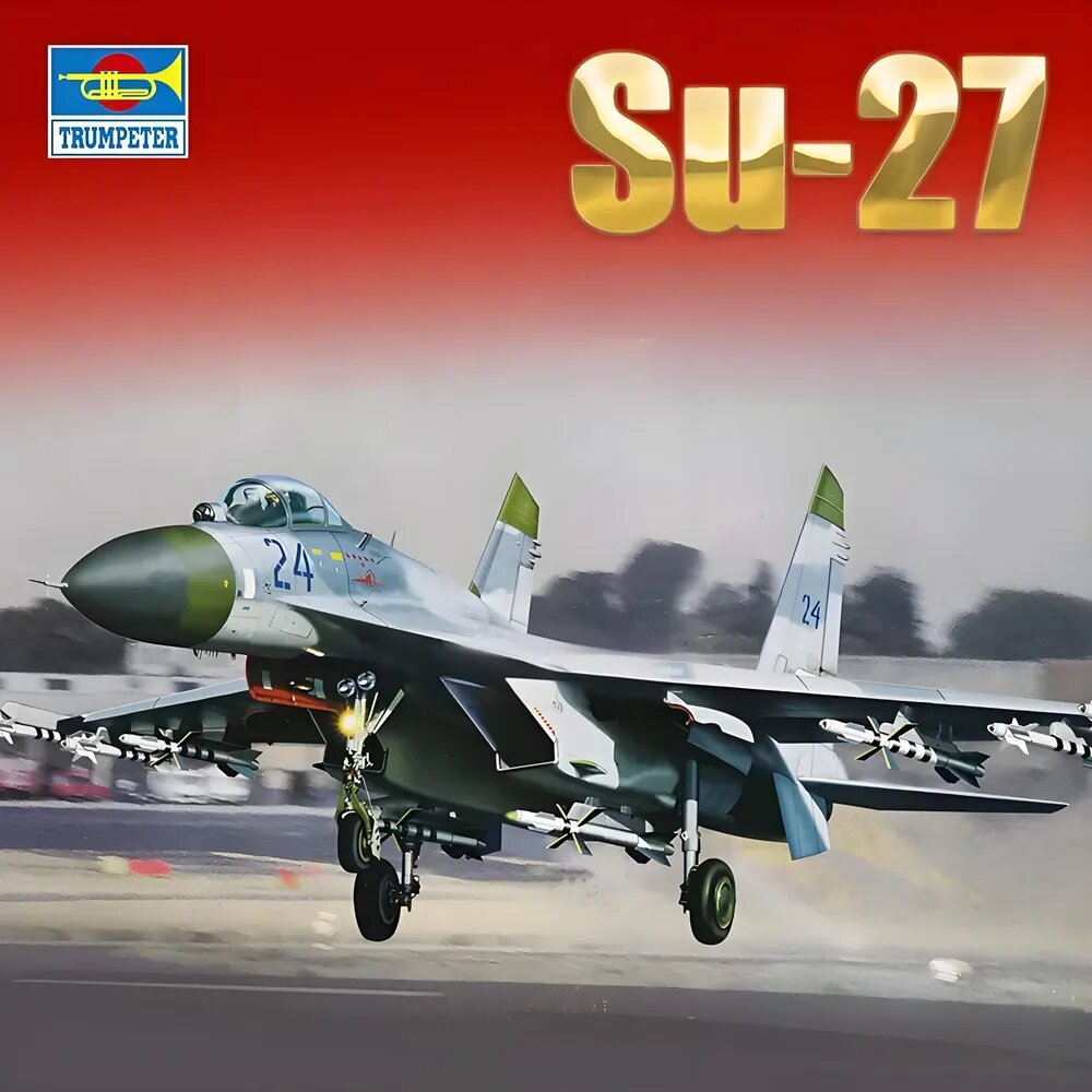 Trumpeter 02224 1/32 Советский истребитель Су-27 Фланкер Б Модель самолета