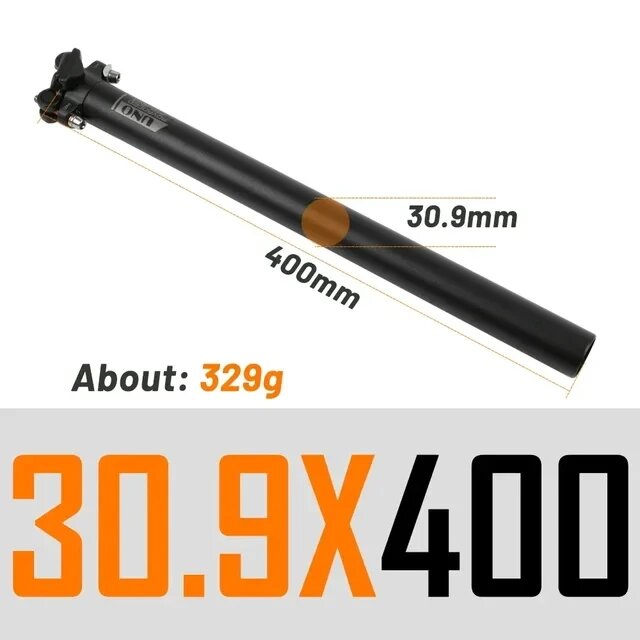 UNO Алюминиевый Подседельный Штырь 25.4-31.6 мм Черный