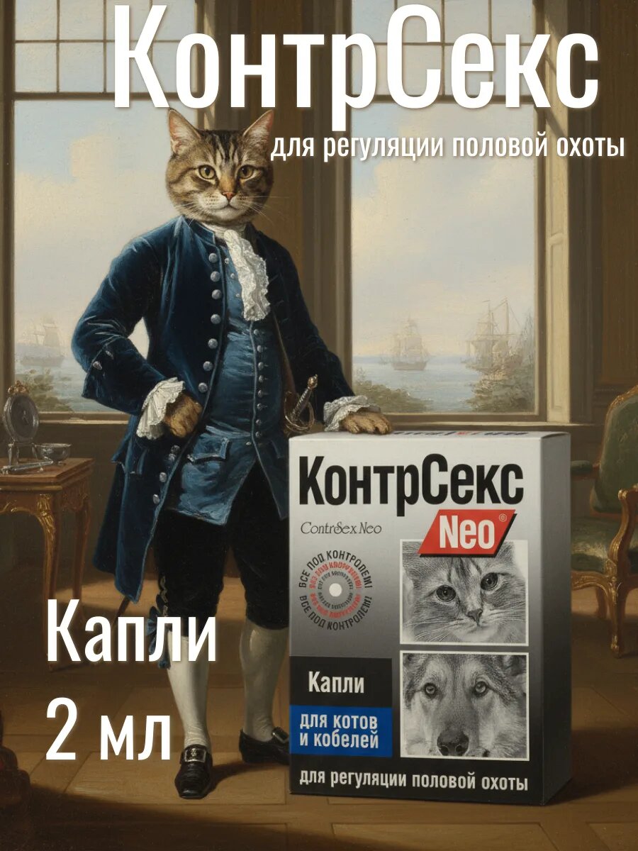Капли Астрафарм КонтрСекс Neo, для котов и собак, седативный эффект, 2мл