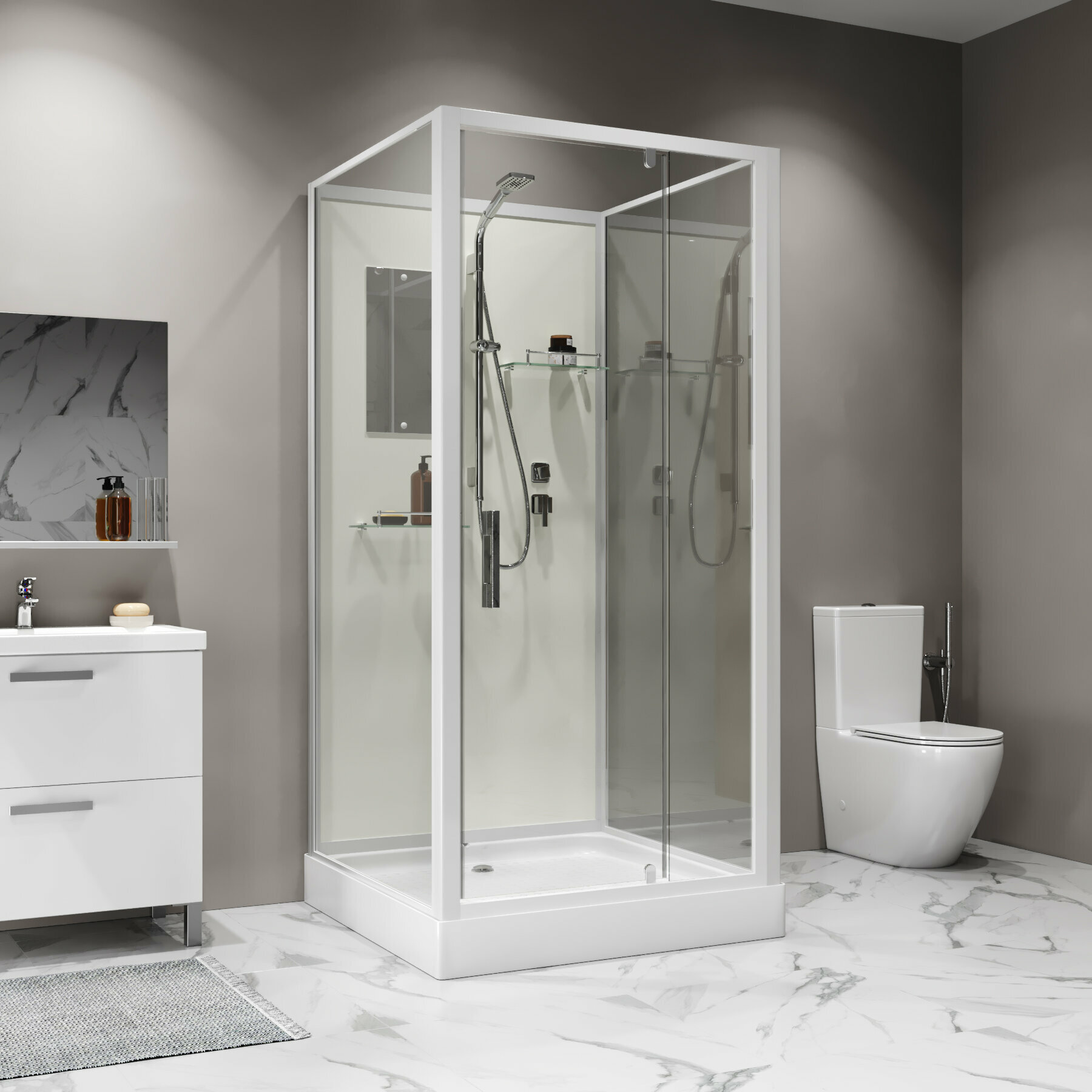 Душевая кабина Niagara, размер 90 х 90 с акриловым поддоном, угловая.