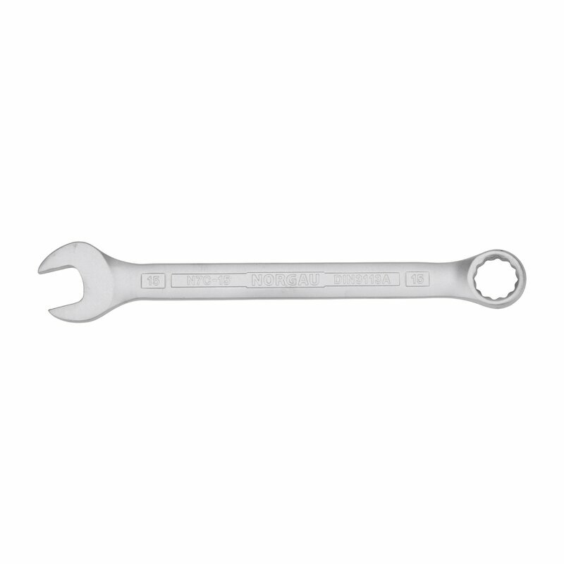 Ключ гаечный комбинированный NORGAU Industrial 15 мм, CrV