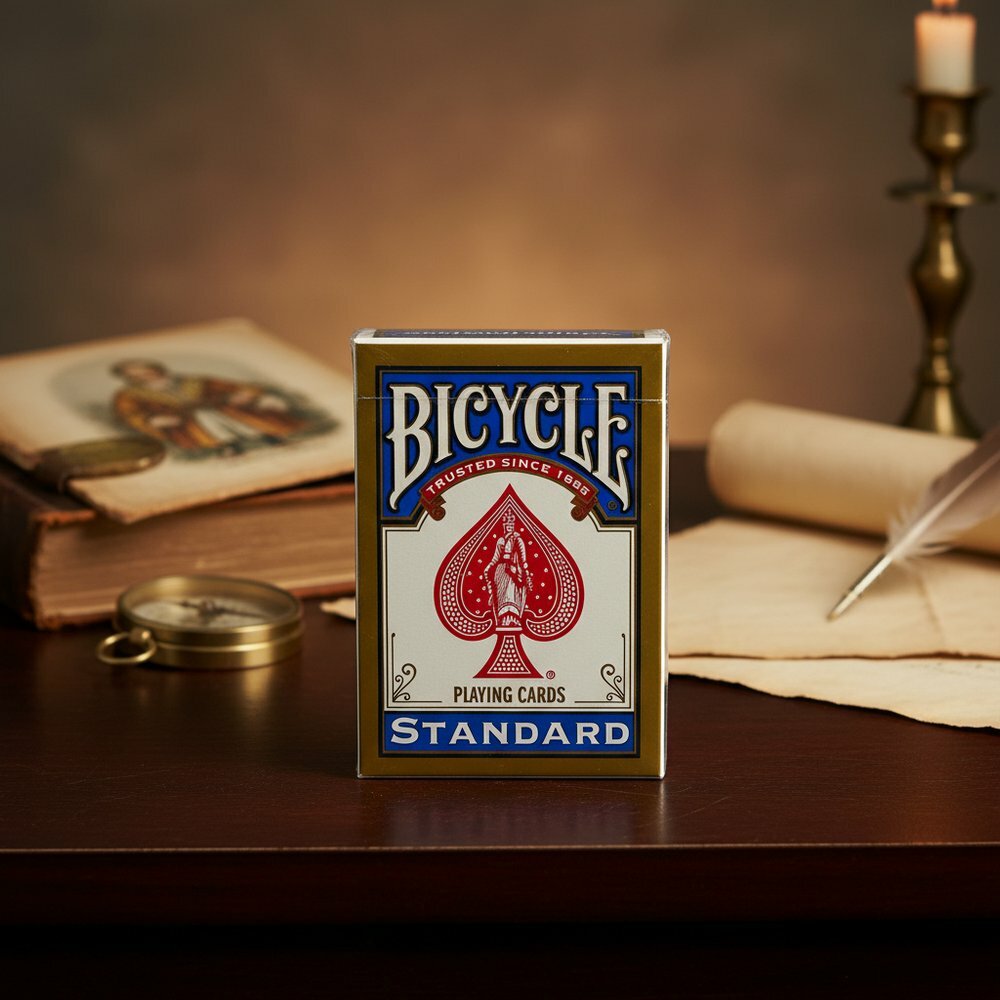 Игральные карты Bicycle Standard 54 карты, синие