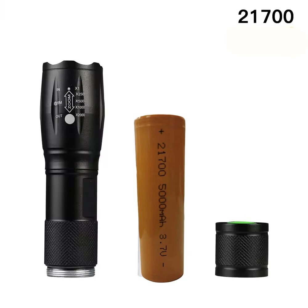 Фонарь E－SMARTER с аккумулятором 21700 4600-4700 mAh