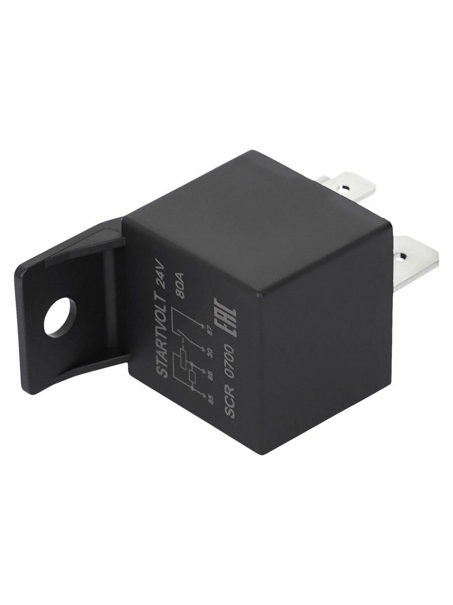 Реле 4 контакта, 24V, 80А, StartVolt SCR 0700 для Volvo, MAN, Scania, DAF, Mercedes / Вольво, МАН, Скания, ДАФ, Мерседес