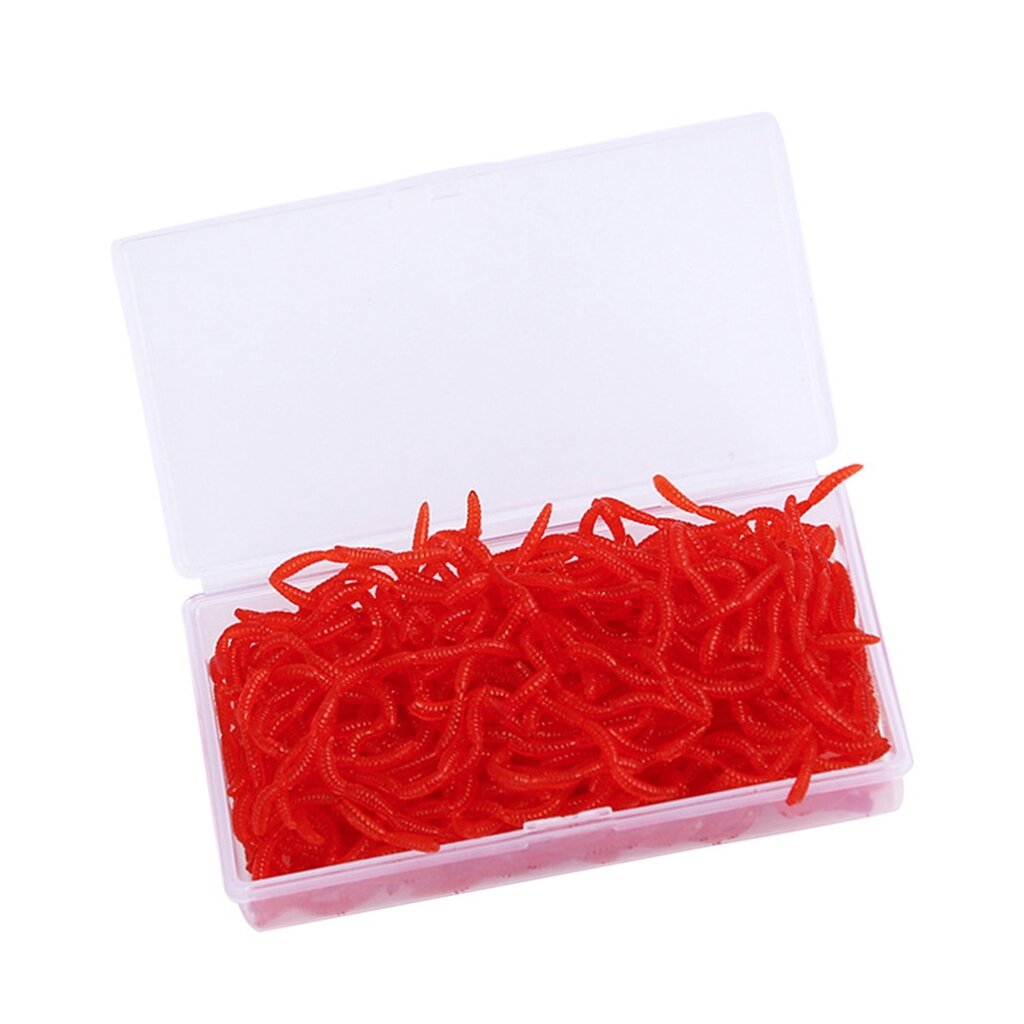 1 коробка по 200 шт, имитация дождевых червей-имитация 4 красных червей