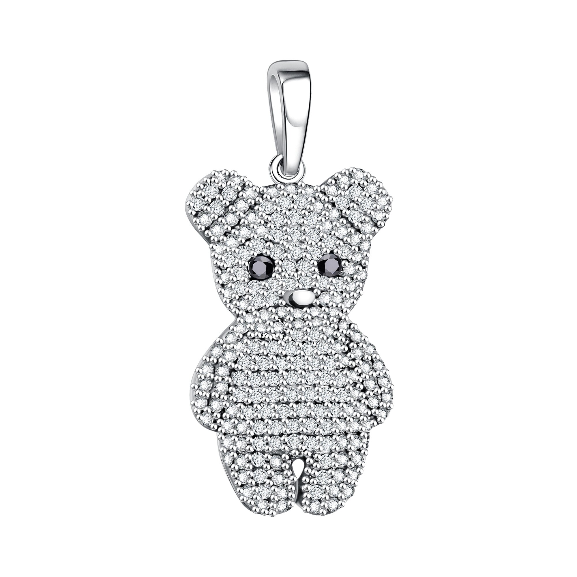 Подвеска, серебро, 925 проба, родирование, фианит