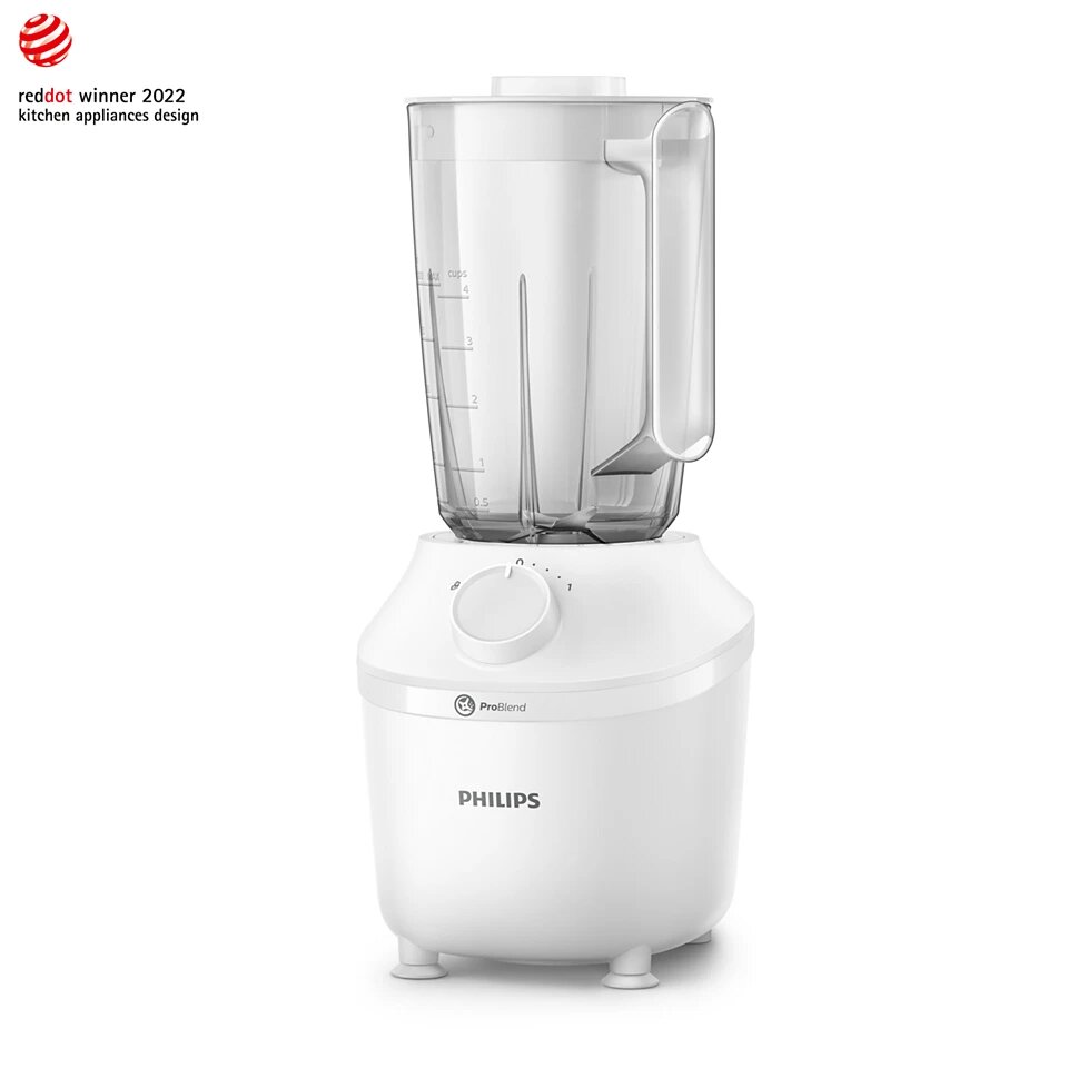 Стационарный блендер Philips HR2041/00 белый, 450Вт, защита от перегрева, защита от перегрузки, колка льда