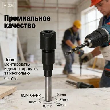 Регулируемый удлинительный стержень гравировального станка 8мм