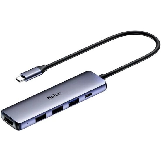 Док-станция Type-C Netac WF13 5в1 USB3.0+USB2.0*2+100W PD+HDMI
