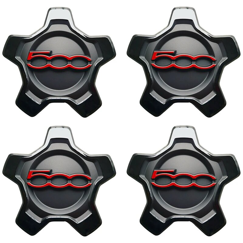 Красный колпак для ступицы Fiat 500x, колпаки центральной ступицы колес, 16-дюймовый комплект, 4PCS