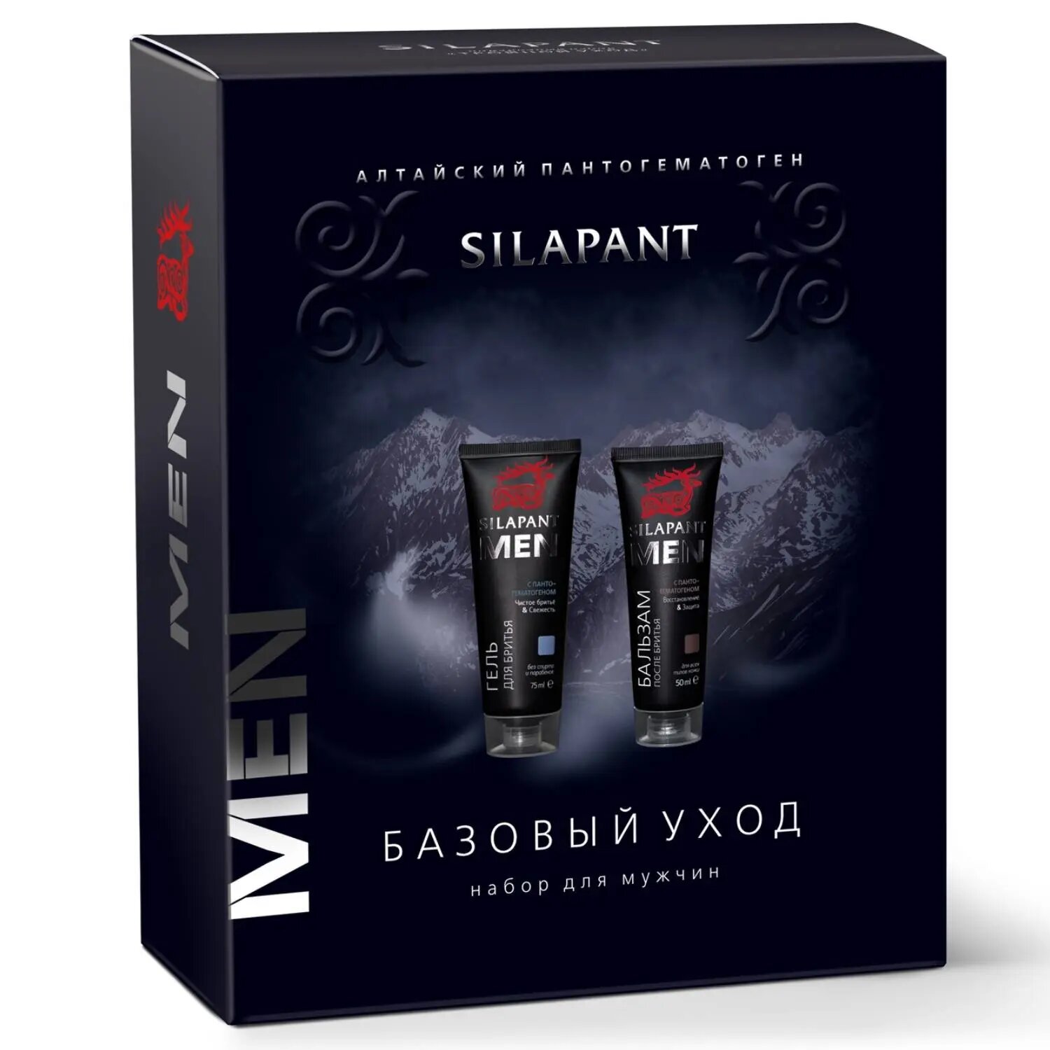 SILAPANT Подарочный набор для мужчин "Базовый уход": гель для бритья 75 мл + бальзам после бритья 50 мл