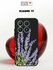 Черный матовый чехол на Xiaomi 17 / Сяоми 17 с принтом С лавандой