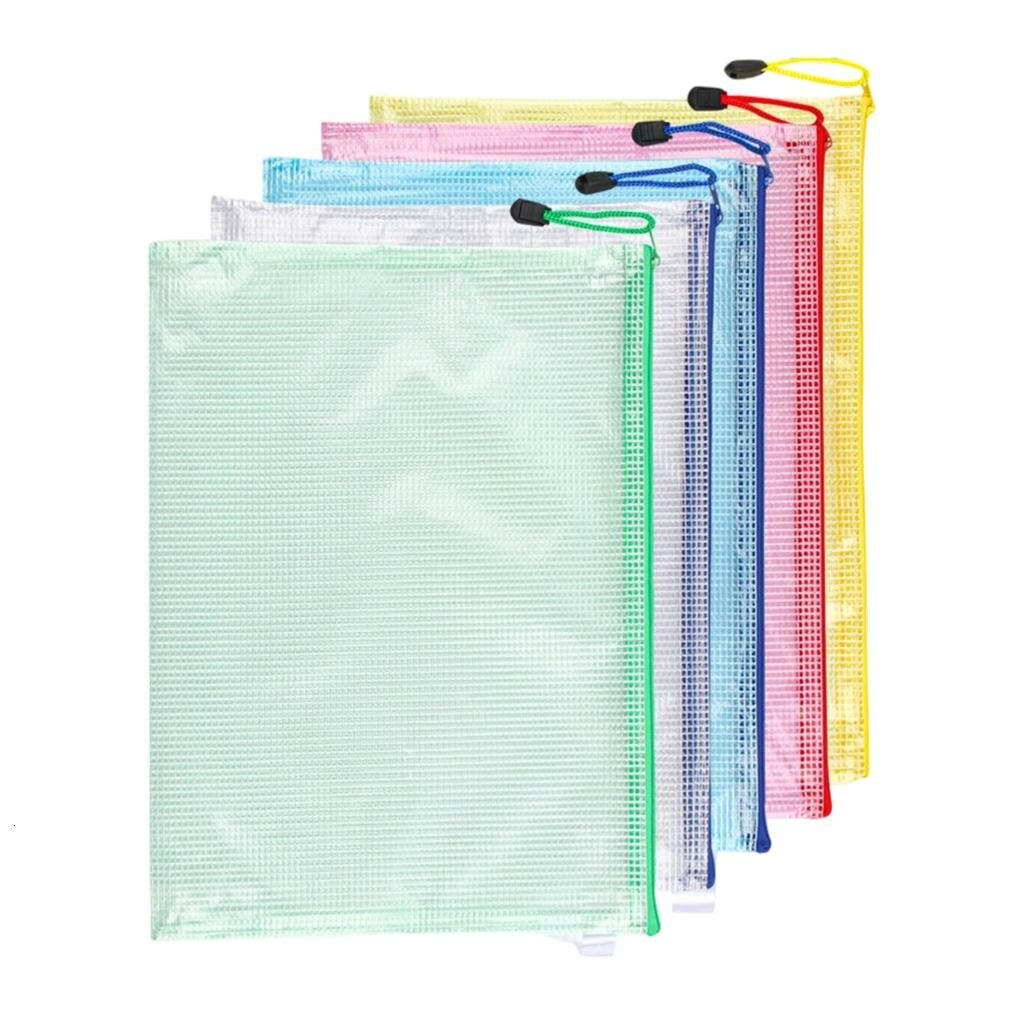 Прозрачные водонепроницаемые файлы из ПВХ, Формат А3 пять цветов