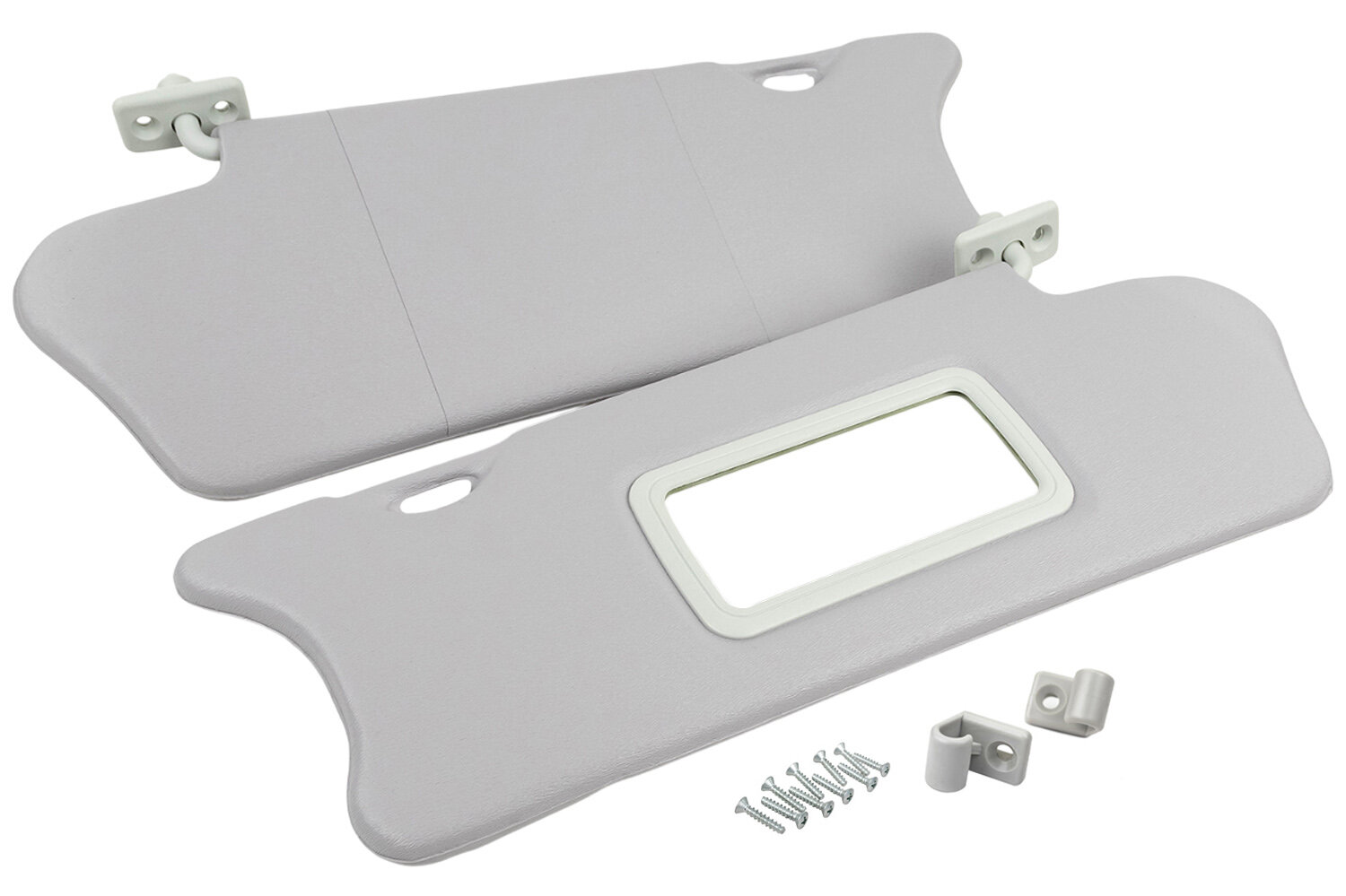 Солнцезащитные козырьки с зеркалом, крючками и комплектом саморезов для ВАЗ 2110-2112