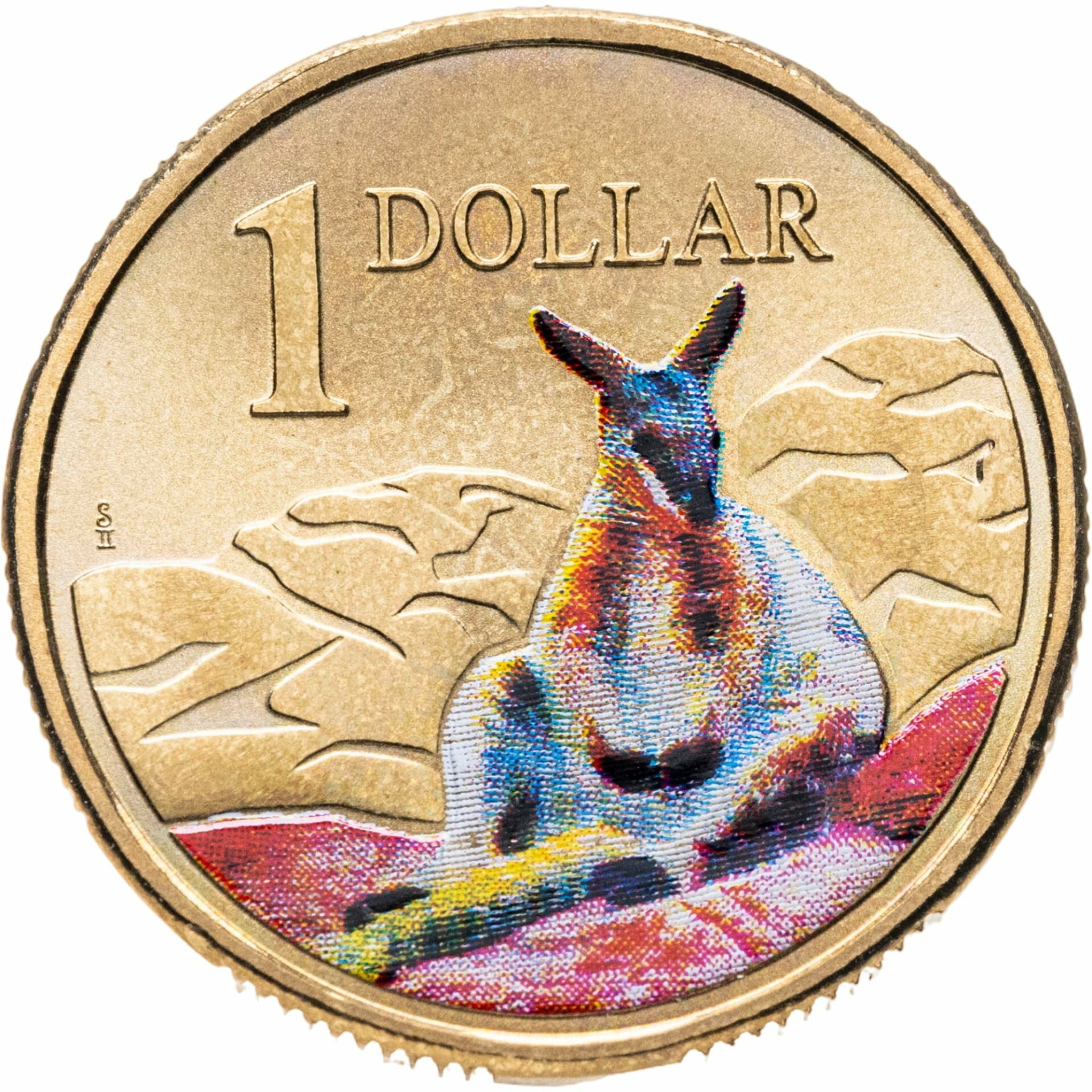 Австралия 1 доллар 2008 "Наземные животные Австралий-скальный валлаби Кенгуру", Алюминиевая бронза, в сохранности BUNC