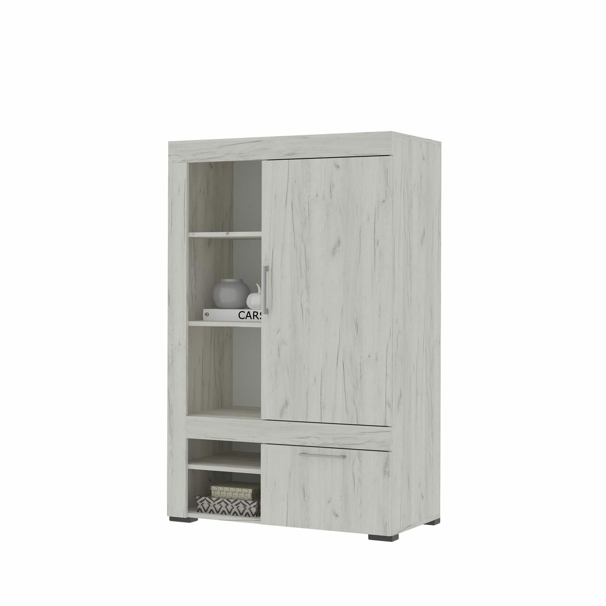 Стеллаж напольный с открытыми полками, 89.6x139.3x44.9 см, Гранд 02 (ШК 3)