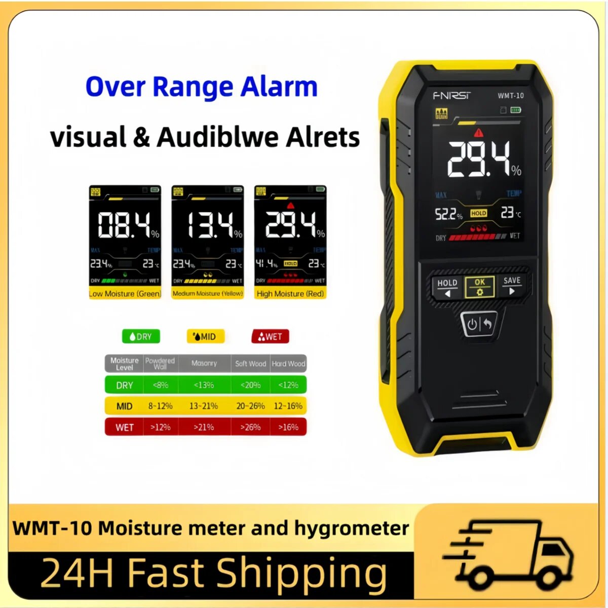 Измеритель влажности древесины FNIRSI WMT-10