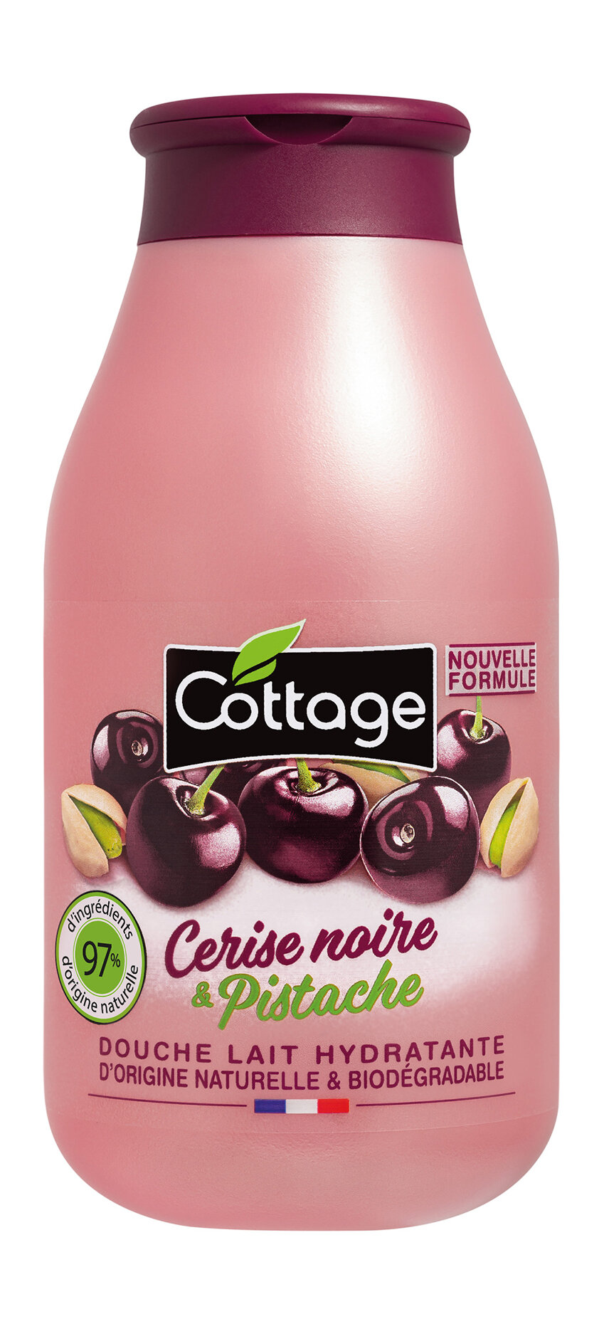 COTTAGE Молочко для душа Douche Lait Hydratante - Cerise Noire & Pistache, 250 мл, вишня и фисташка