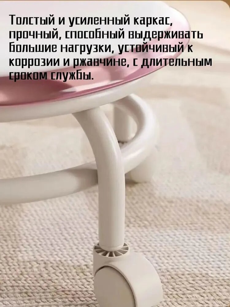 Детский стул пластиковый прозрачный с белой сидушкой, 34х29х38см для дома и дачи — фото 1