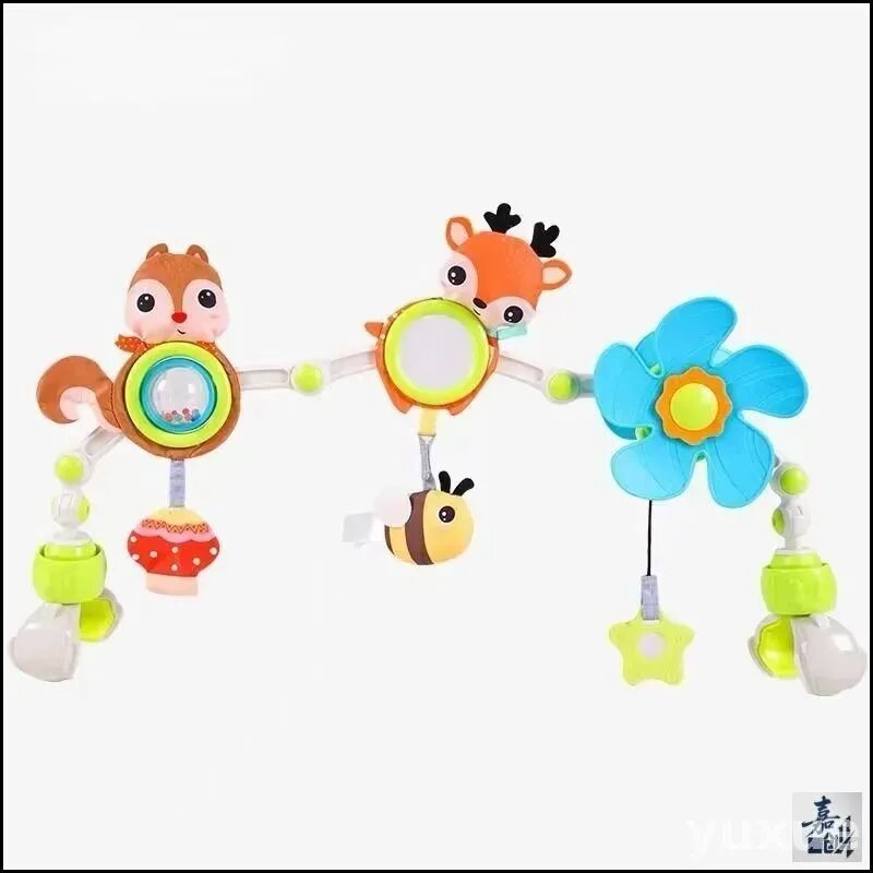 Эксклюзивная развивающая дуга для коляски с погремушками и игрушками