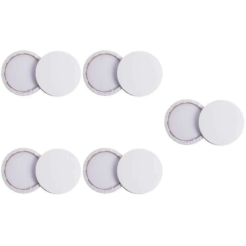 Круглый белый холст на деревянной раме из хлопка для рисования, 5 штук 40 см