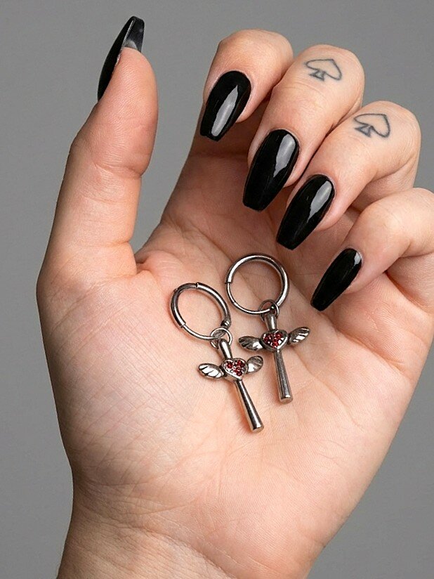 Серьги-трансформеры, славянский оберег, фианит