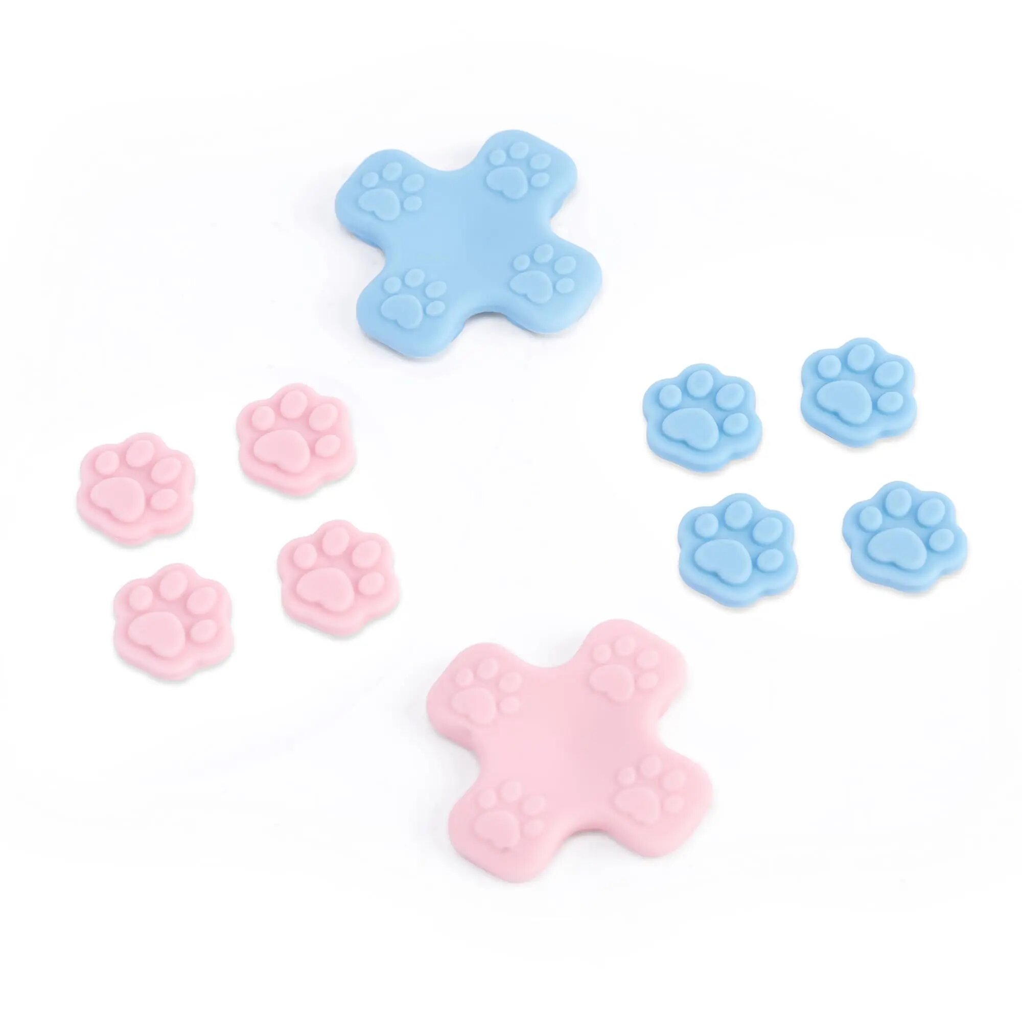 Колпачки для кнопок GeekShare Cat Paw Pink & Blue для Nintendo Switch/OLED
