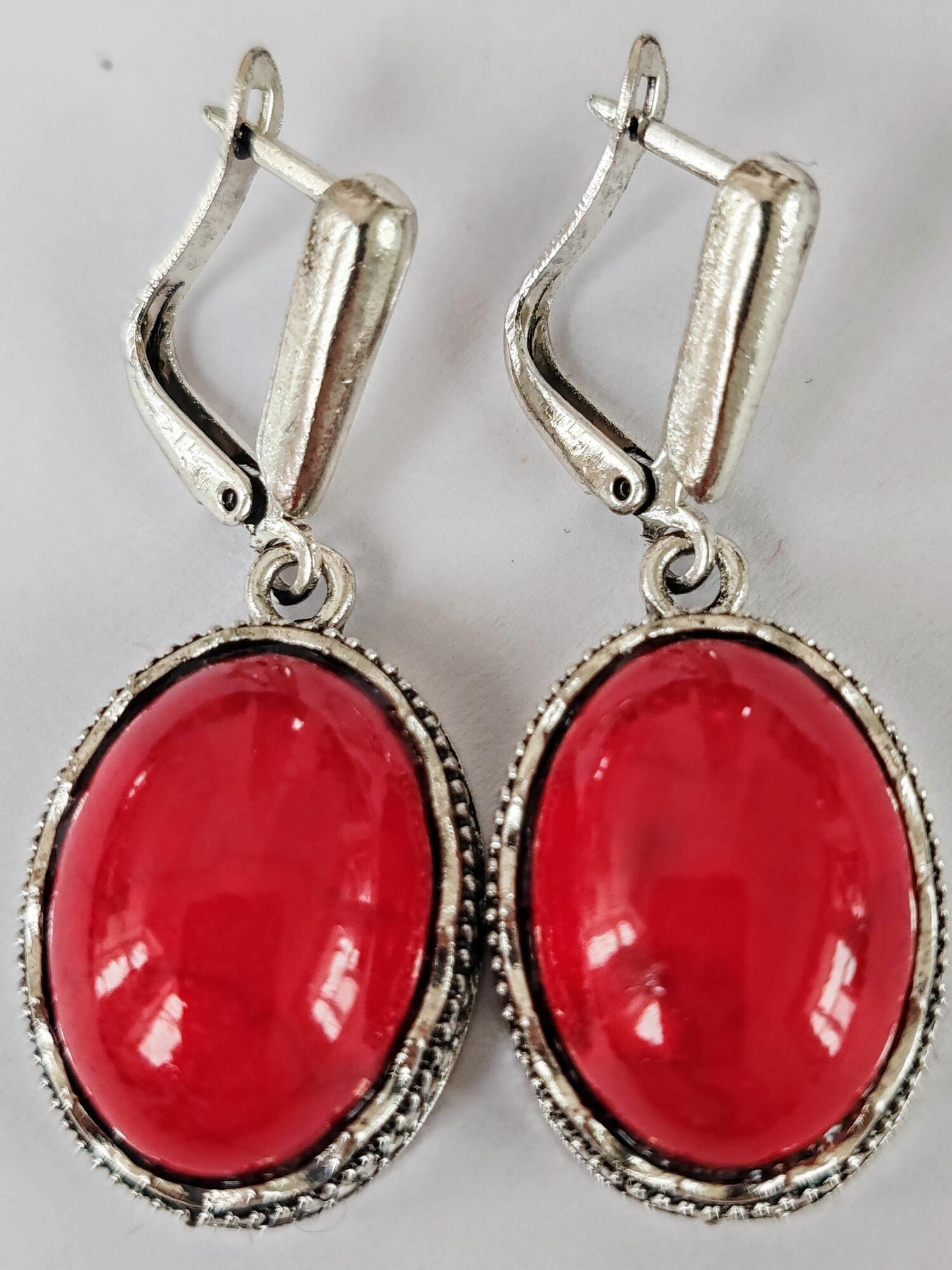 Серьги, коралл