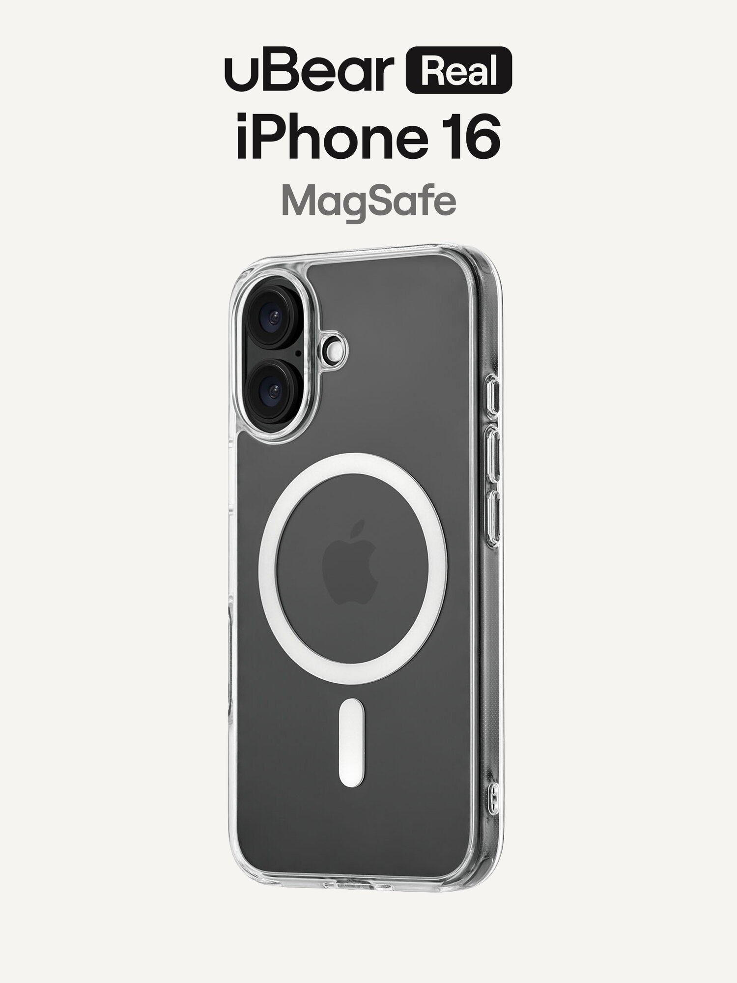 Чехол на iPhone 16 uBear Real Mag Case, магнитный, усиленный