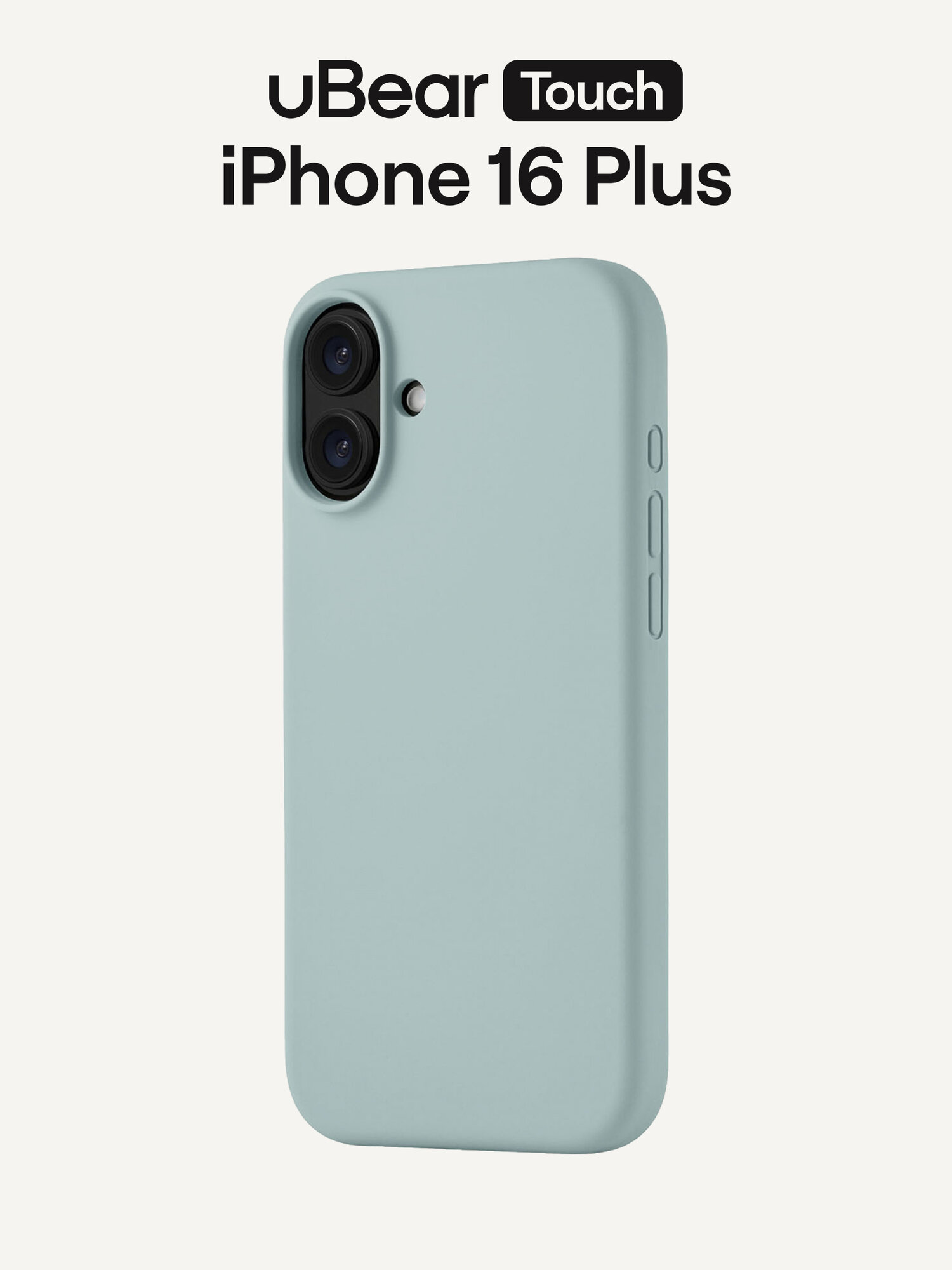 Чехол на iPhone 16 Plus uBear Touch Mag Case силк-тач, магнитный, холодная мята