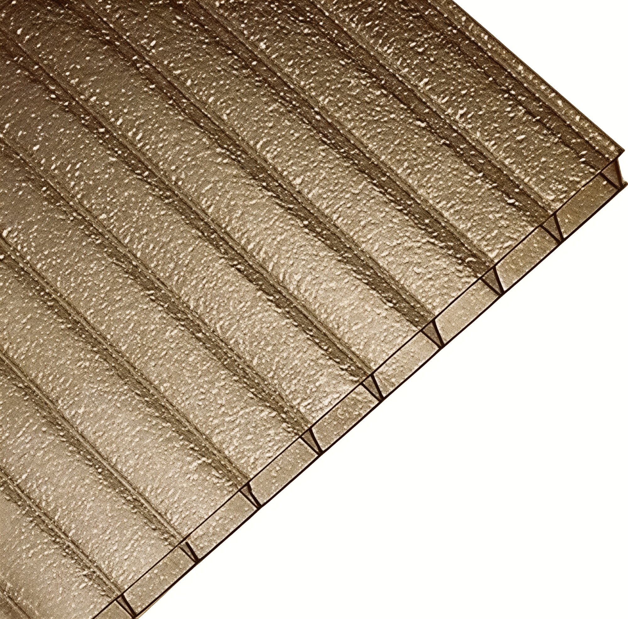 Роялпласт поликарбонат сотовый колотый лёд бронза 8мм 2100х6000мм премиум