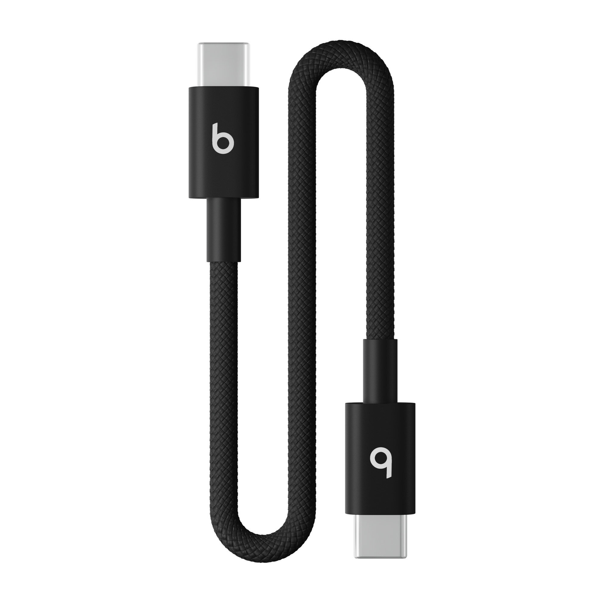 Beats USB‑C to USB‑C Woven Short Cable 20см Bolt Black Черный (MEQ94)