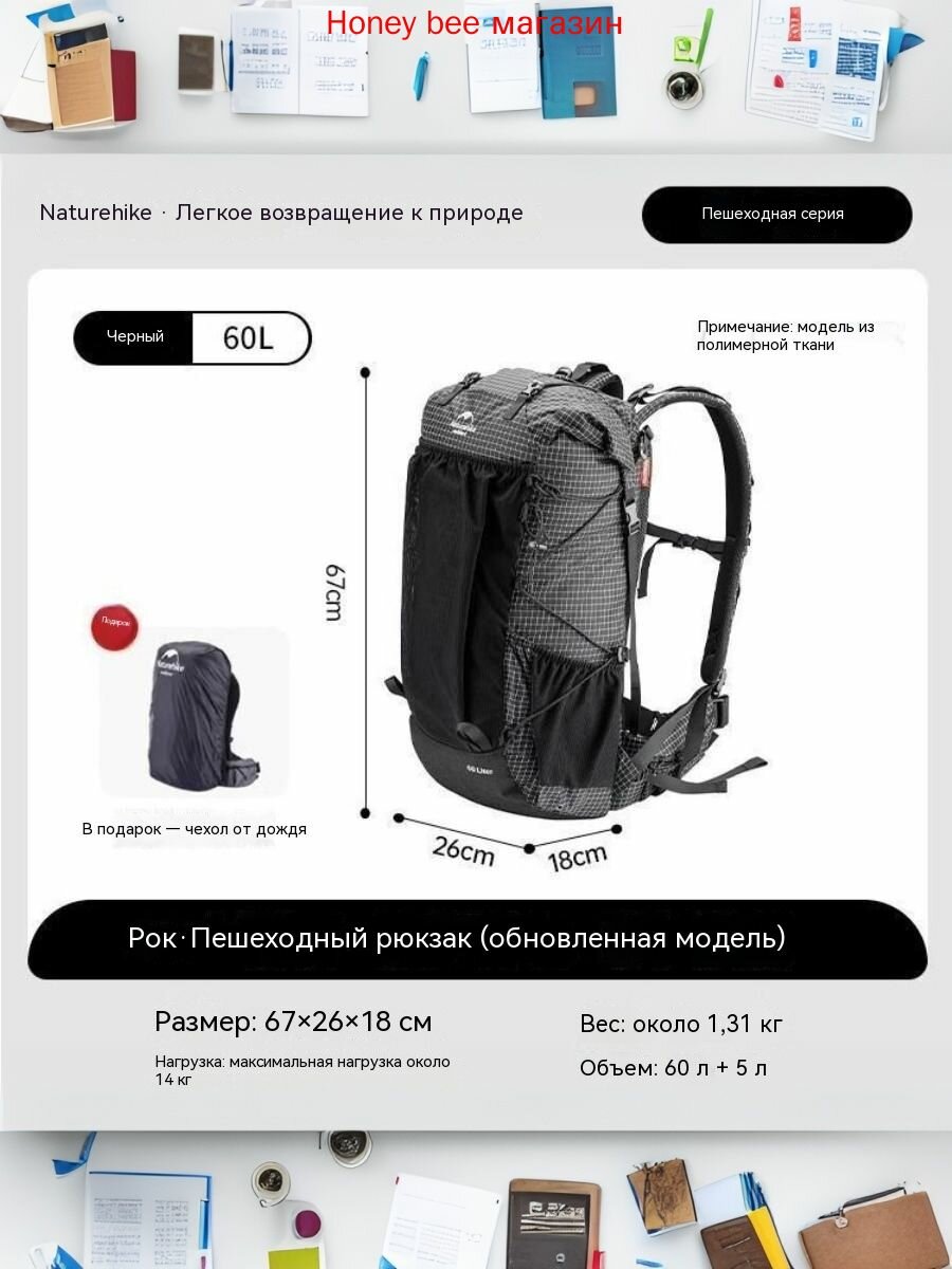 Вместительный рюкзак для походов и путешествий