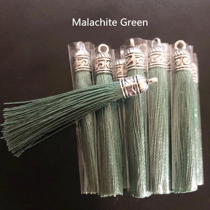 Кисточки для сережек Malachite Green, 6 см, color 10