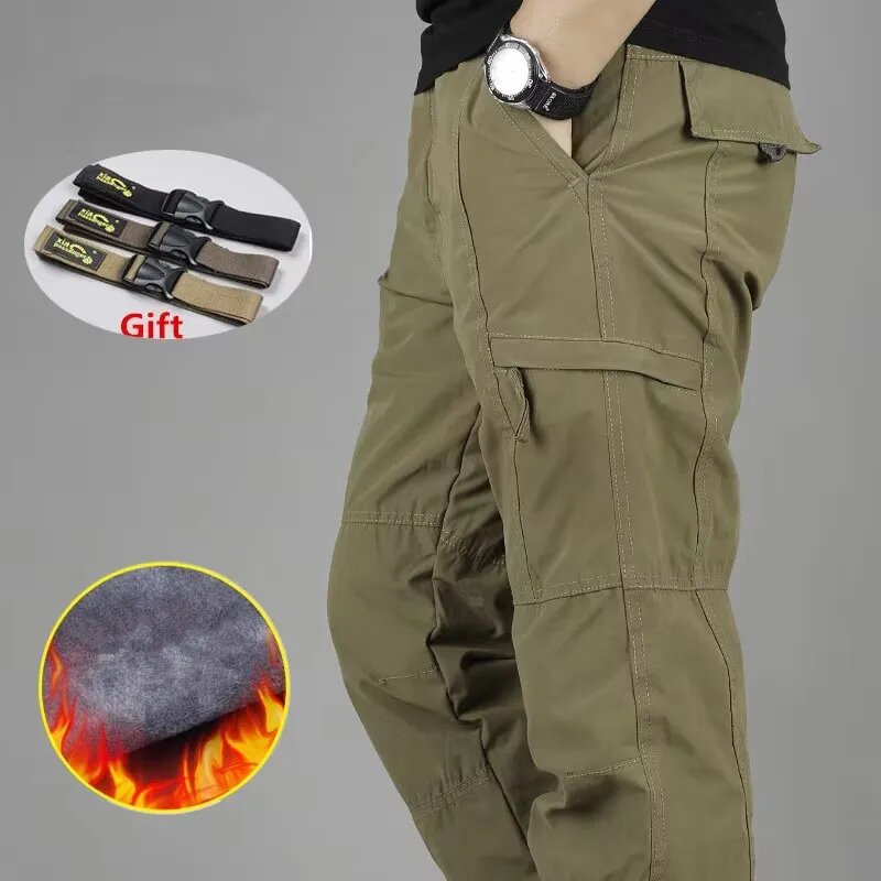 Мужские тактические брюки карго Camcel, флис, XXL