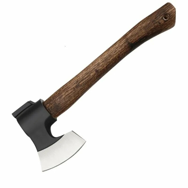 Топор-колун с эргономичной ручкой для сада, - Большой серебристо-черный топор