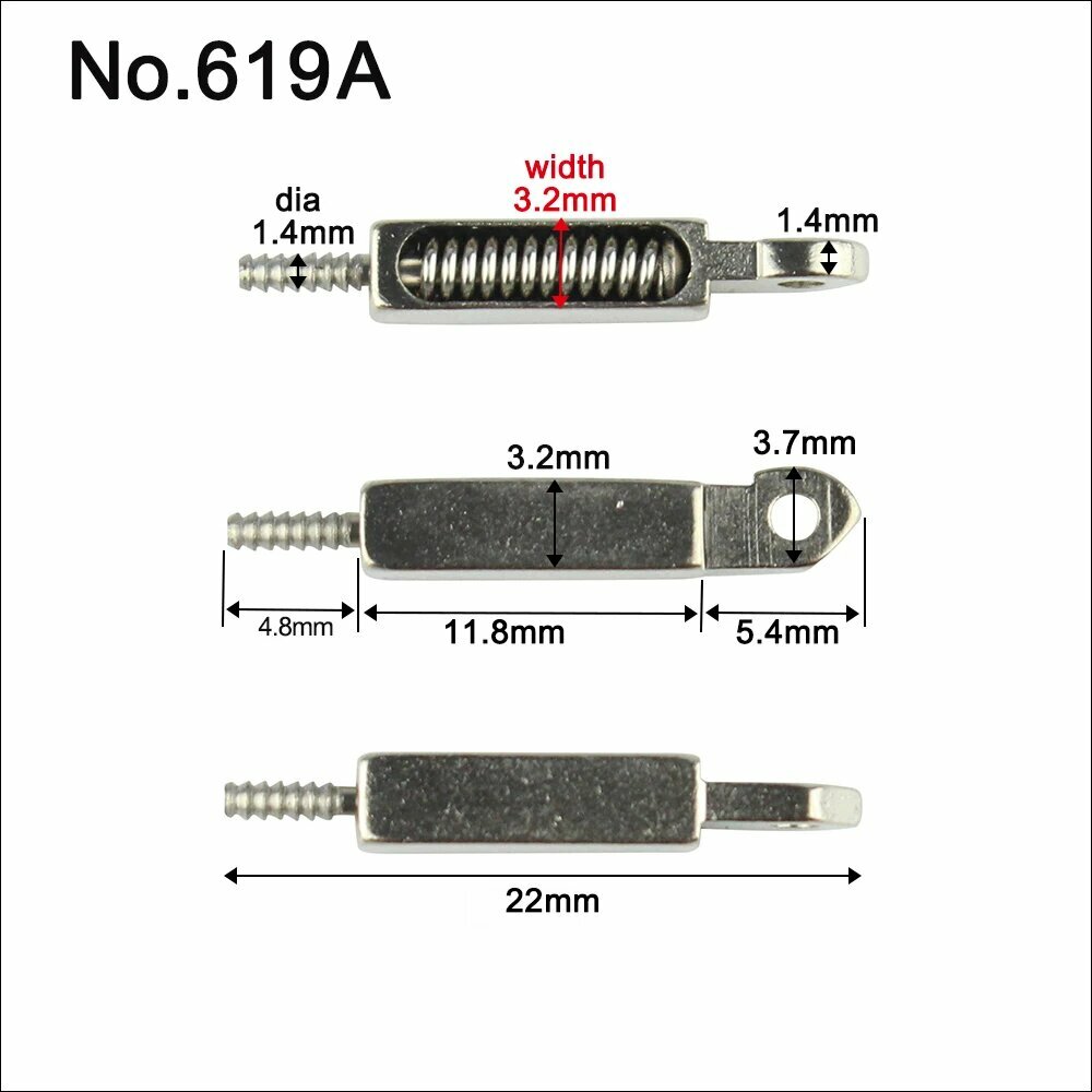 Гибкие дужки для очков Mod.619A, Цвет: 6