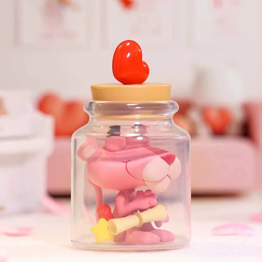 Фигурка Pop Mart Pink Leopard Confession Series: Writing Love, 12 см, нераспечатанная, коллекционная мини-игрушка