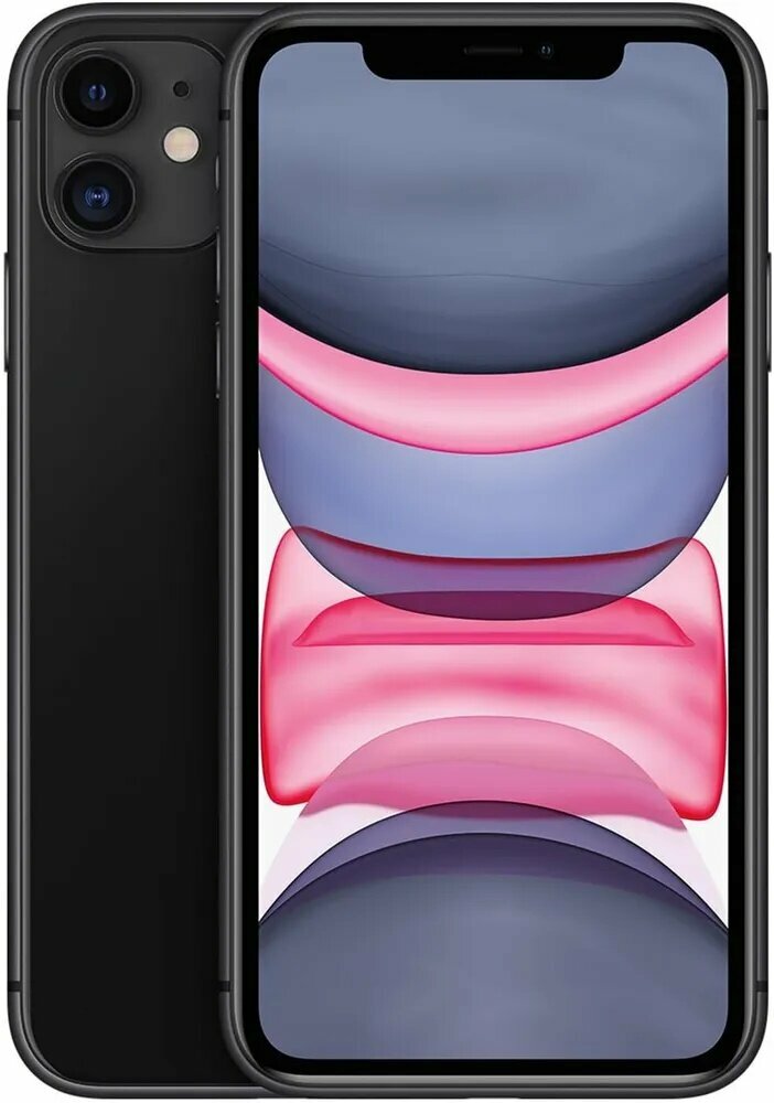 Восстановленный Apple Смартфон iPhone 11 CN 4/64 ГБ, черный матовый